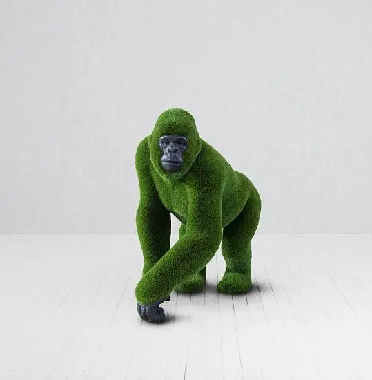 Topiary Female Gorilla w/ Carved Face – Marin Backyards