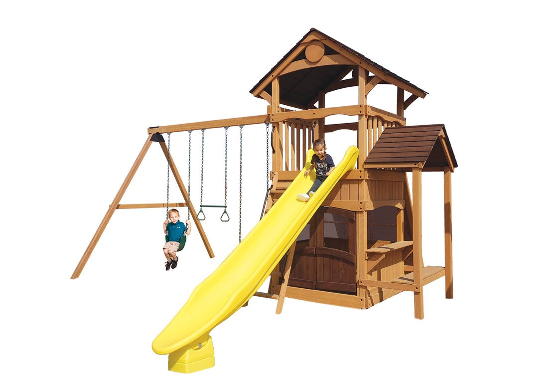 Olympian Outlook XL 2B Swing Set – Marin Backyards