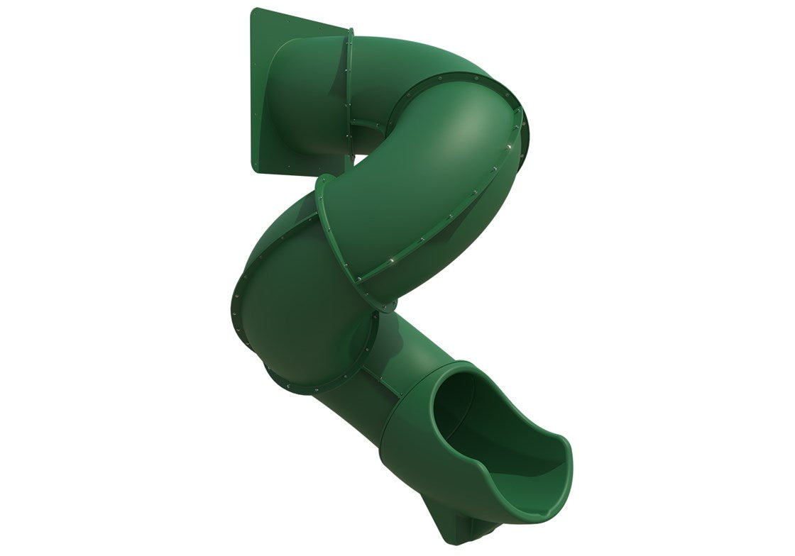 Spiral Tube Slide 7' Green – Marin Backyards