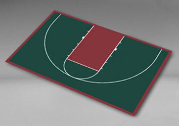 Half Basketball Court Kit 7 – Marin Backyards