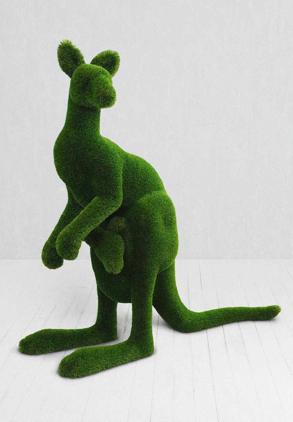 Topiary Female Kangaroo – Marin Backyards